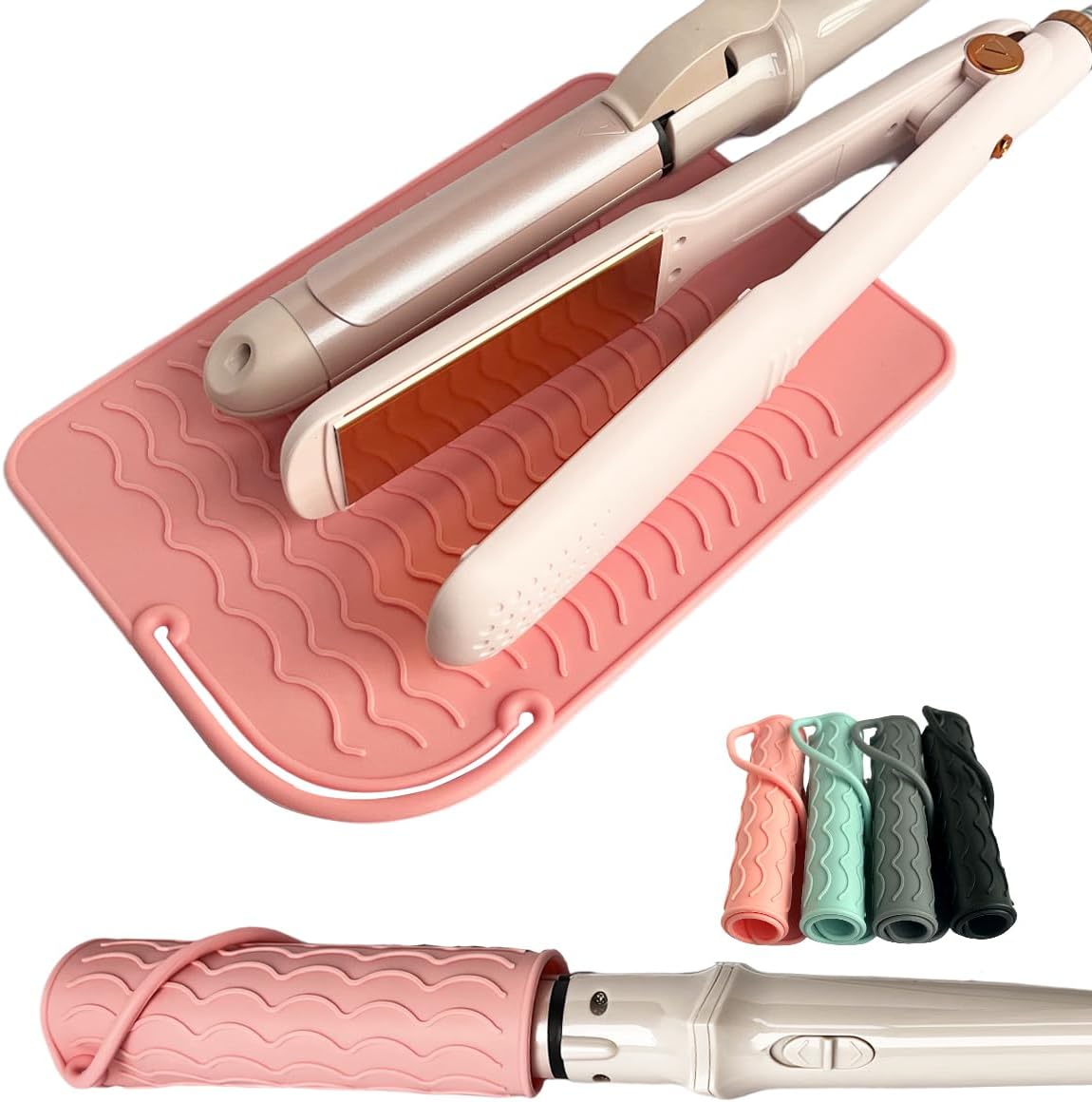 Amazon.com : Flat Iron Heat Resistant Silicone Mat for Curling Iron ...
