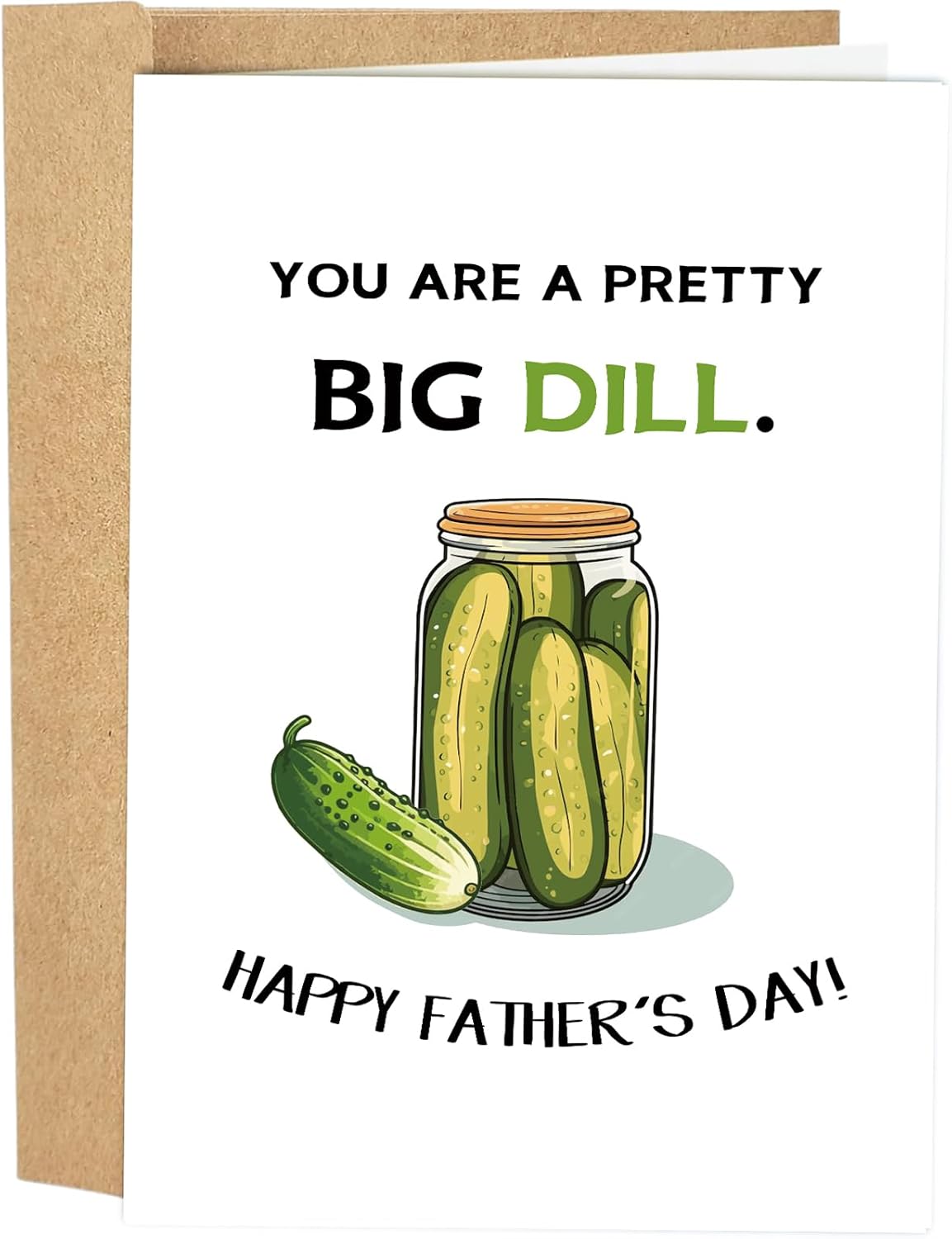 Amazon.com : Naixiwen Funny Pickle Father's Day Card, Pun Fathers Day ...
