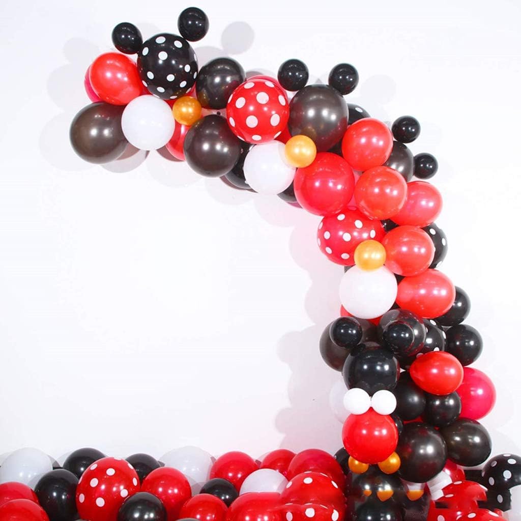 Amycute Mickey Themed Balloon Garland Arch Kit, Mickey Birthday ...