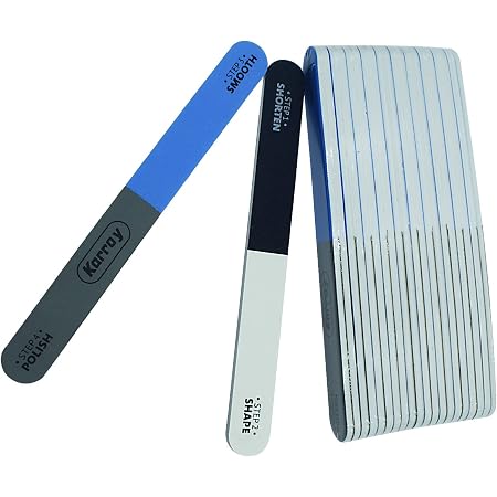 Amazon.com : Karroy Nail Files 20pcs Dual Sided Nail File and Buffer ...