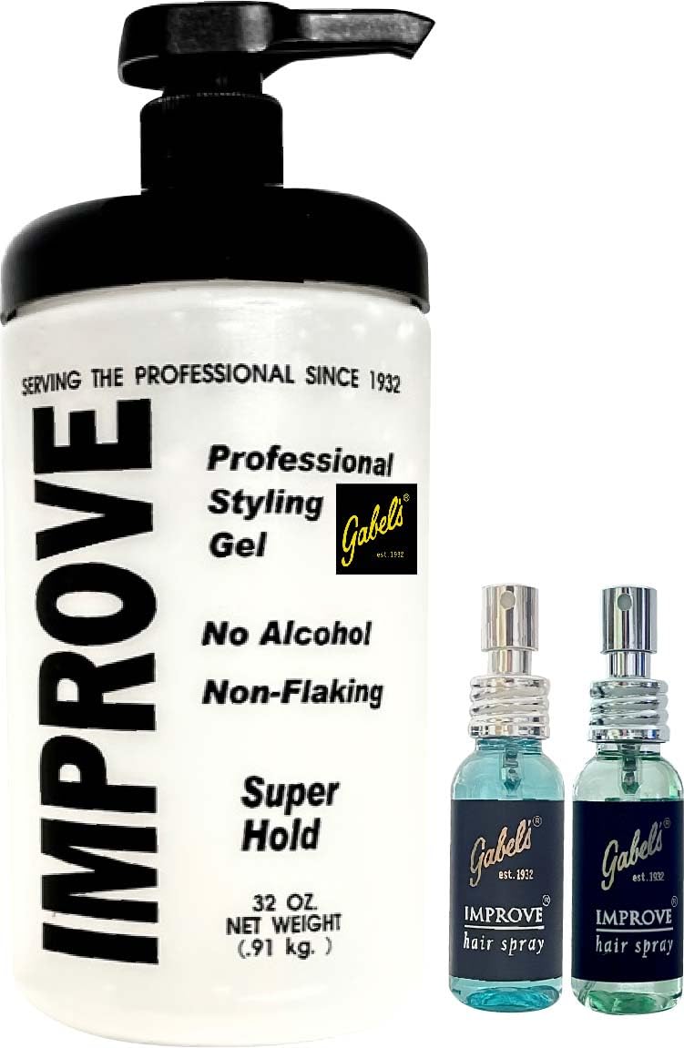Amazon.com : Improve Gabel's Styling Gel Clear (32oz /2 lb) Middle Pump ...