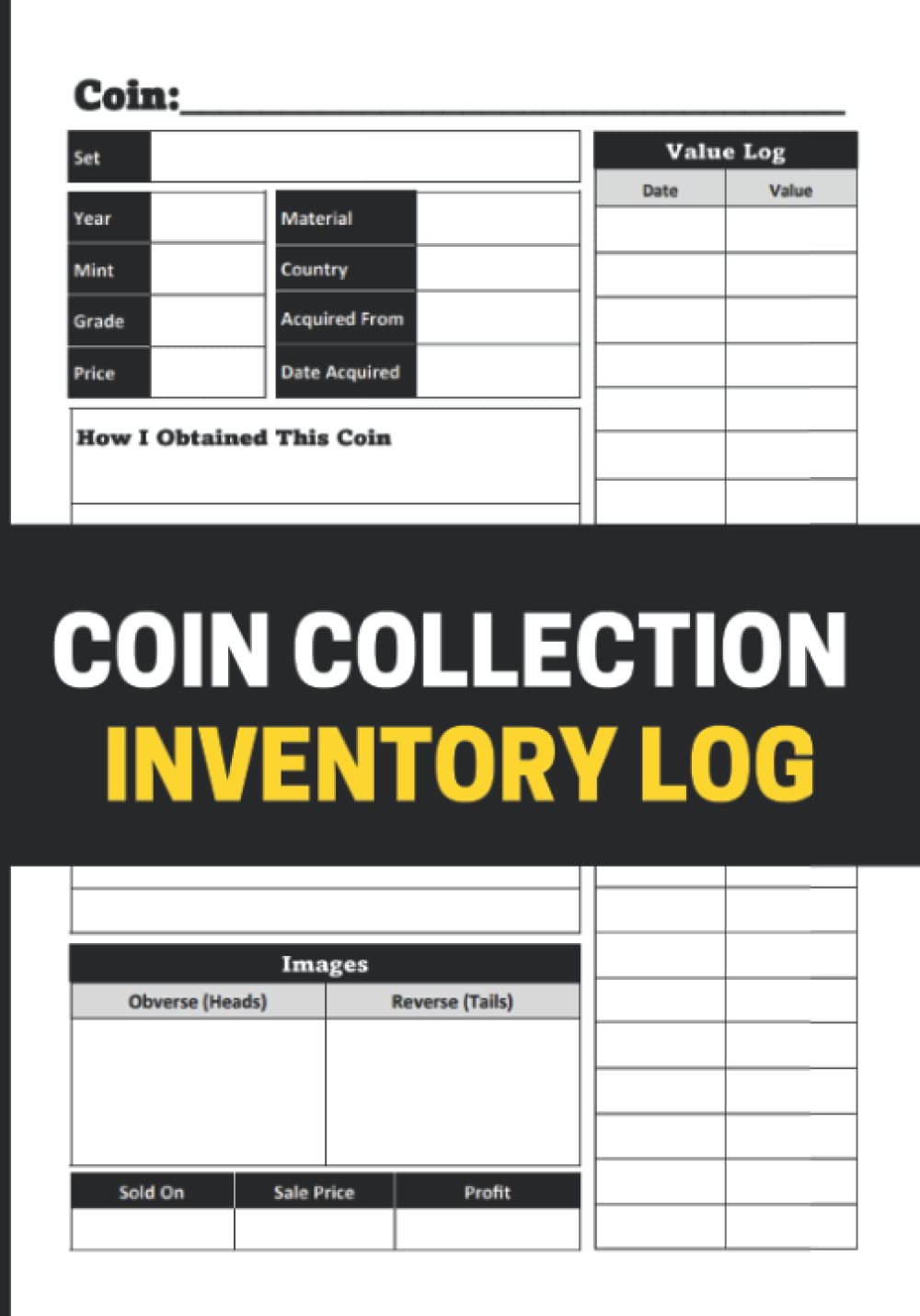 Coin Collection Inventory Log: Record Key Details About Coins in Your ...