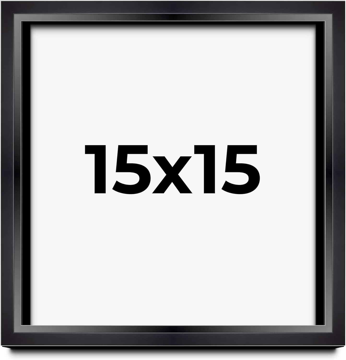 Amazon.com: 15x15 Shadow Box Black Beveled Display Picture Frame | 1.25 ...