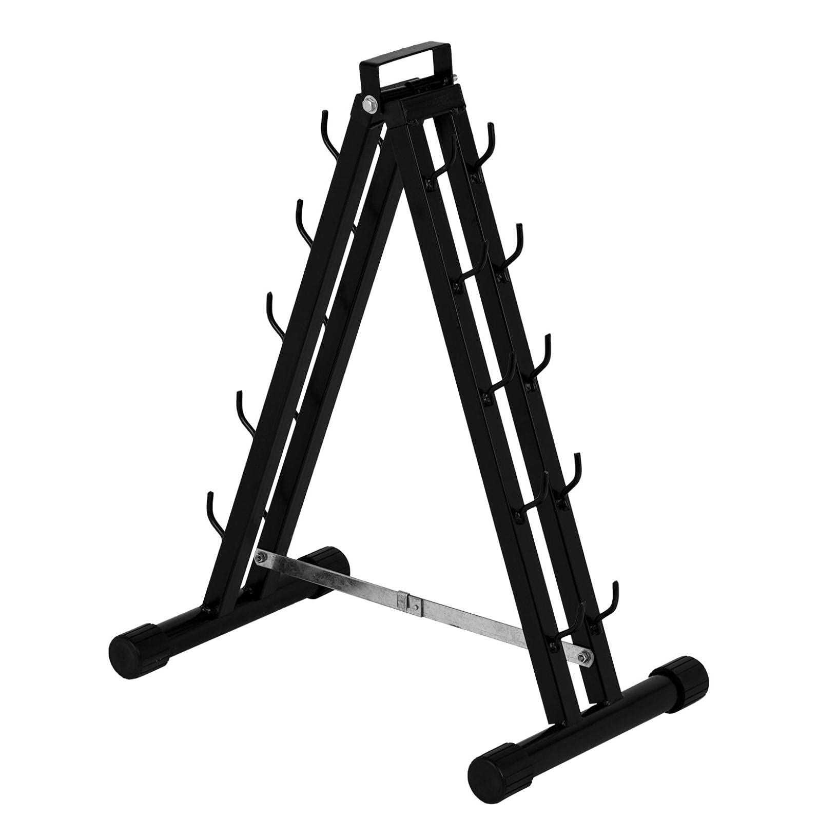 Buy Dumbbell Rack with A-Frame Dumbbell Rack Rubber Encased Hex ...