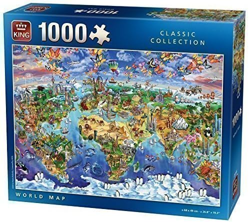King World Map Jigsaw Puzzle (1000 Pieces) : Amazon.co.uk: Outlet