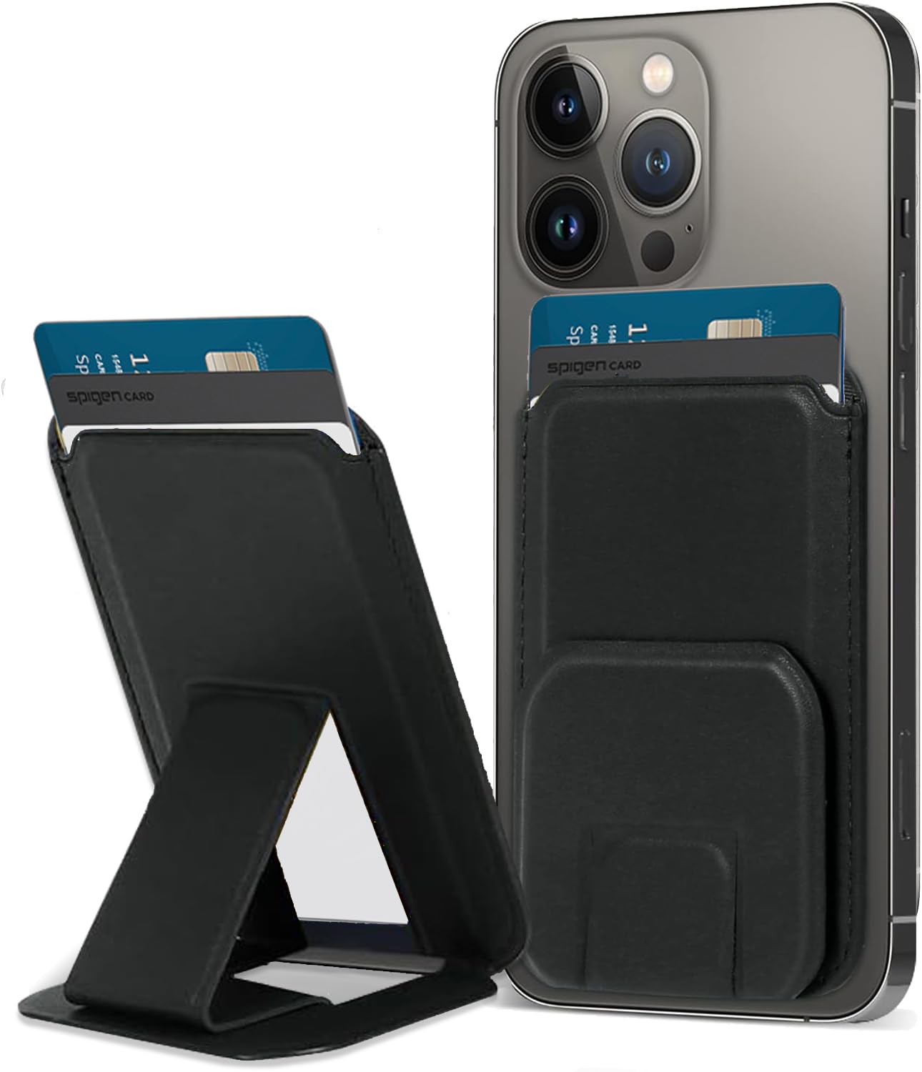 Amazon.com: Mhvewi Magnetic Wallet Stand Compatible with iPhone 15/14 ...