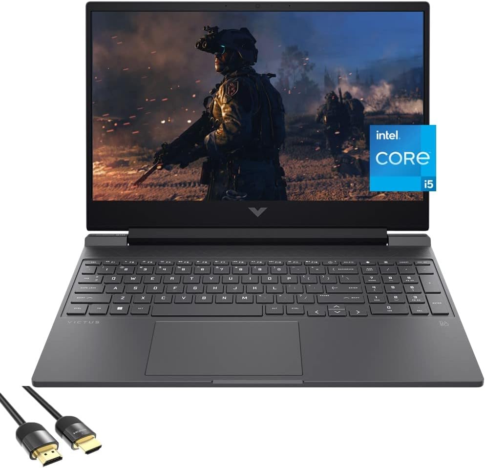 HP 2022 Victus 15 Gaming Laptop, 15.6" FHD Display, Intel 12-Core i5 ...