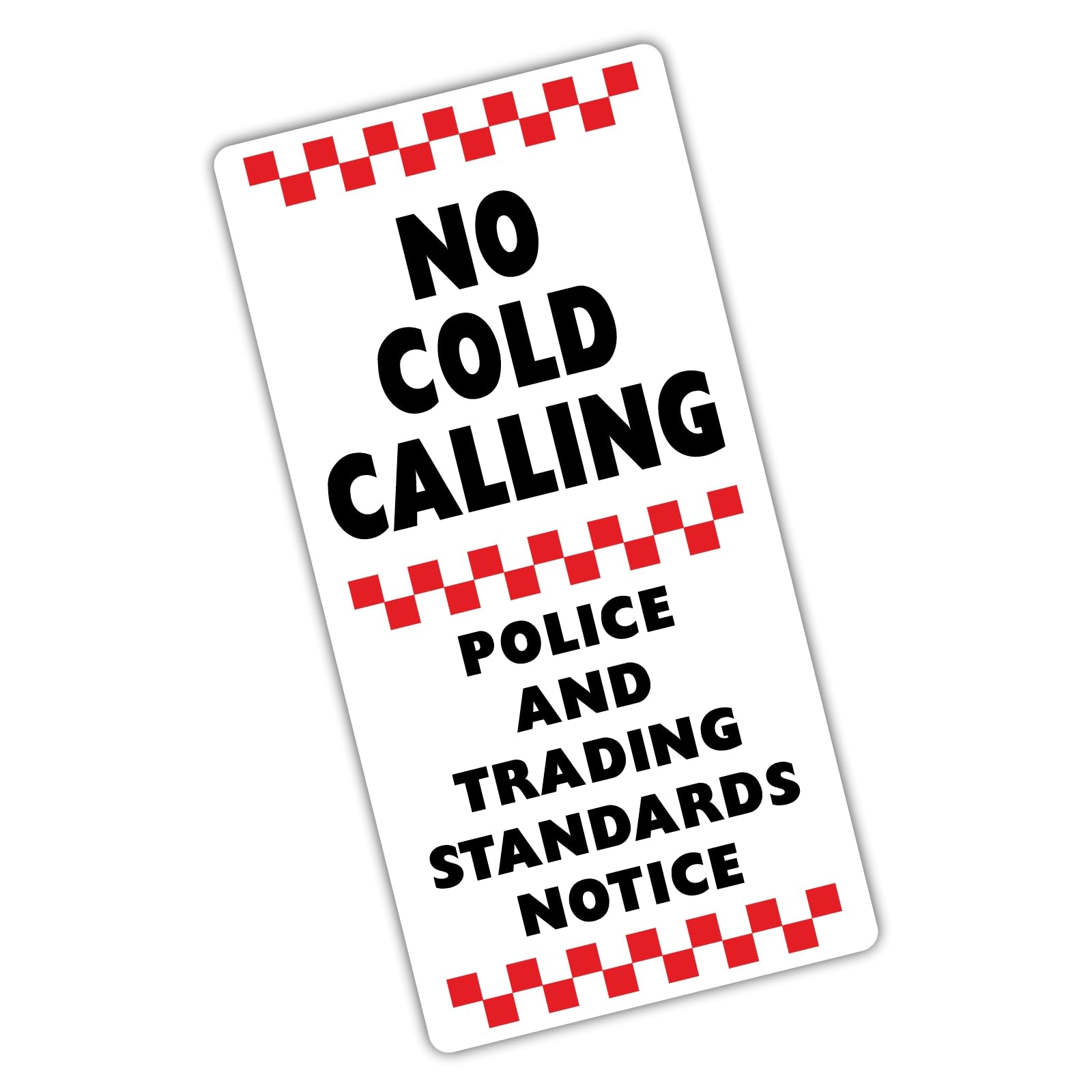 Under Doorbell or Below Knocker - No Cold Callers,Salesman Calling ...