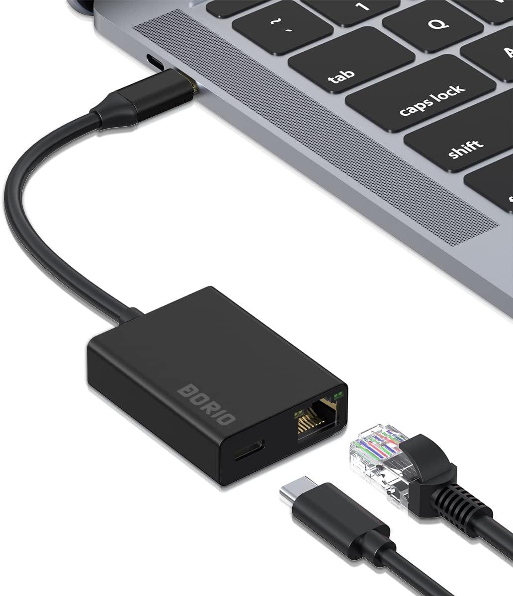 Amazon.com: USB C to Ethernet Adapter with Charging, Type-C to RJ45 ...