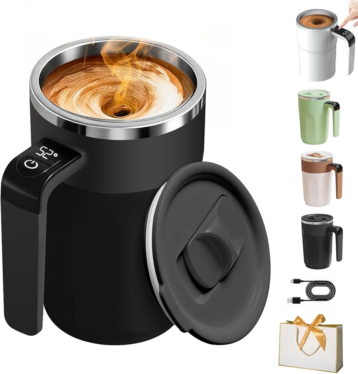 Amazon.com: lylzb Self Stirring Coffee Mug, Automatic Magnetic Stirring ...