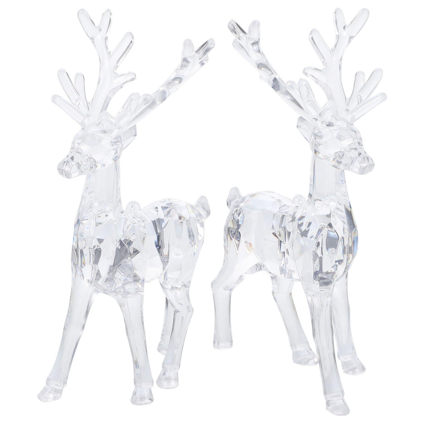 Amazon.com: DEARMAMY 2pcs Acrylic Christmas Reindeer Ornaments ...