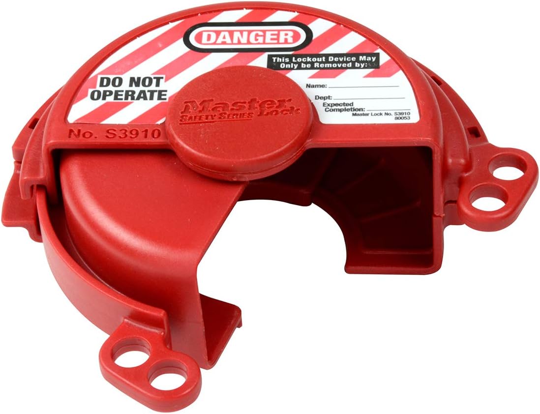 Master Lock S3910 Lockout Tagout Pressurized Gas Valve Lockout,Red ...