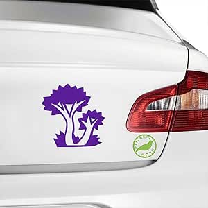 Amazon.com: Abstract Trees Decal Sticker (purple, 11 inch, mirrored ...