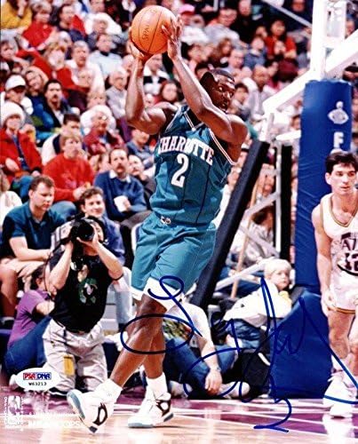 Larry Johnson Autographed Photograph - 8x10 Hornets #w63213 - PSA/DNA ...