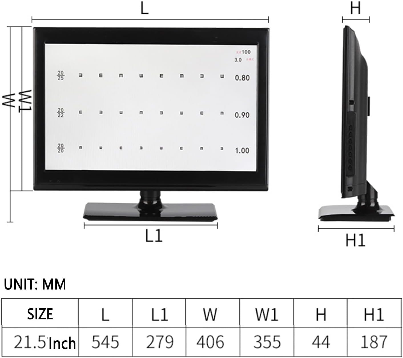 Eye Chart 21.5 inch LCD Electronic Optical Eye Philippines | Ubuy