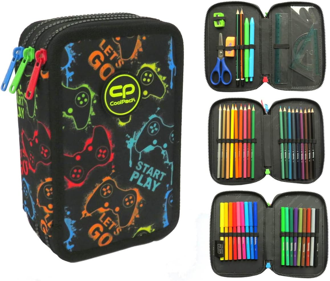 CoolPack XXL Federtasche Federmappe 3-Fach Schulstiftetui, dreifaches ...