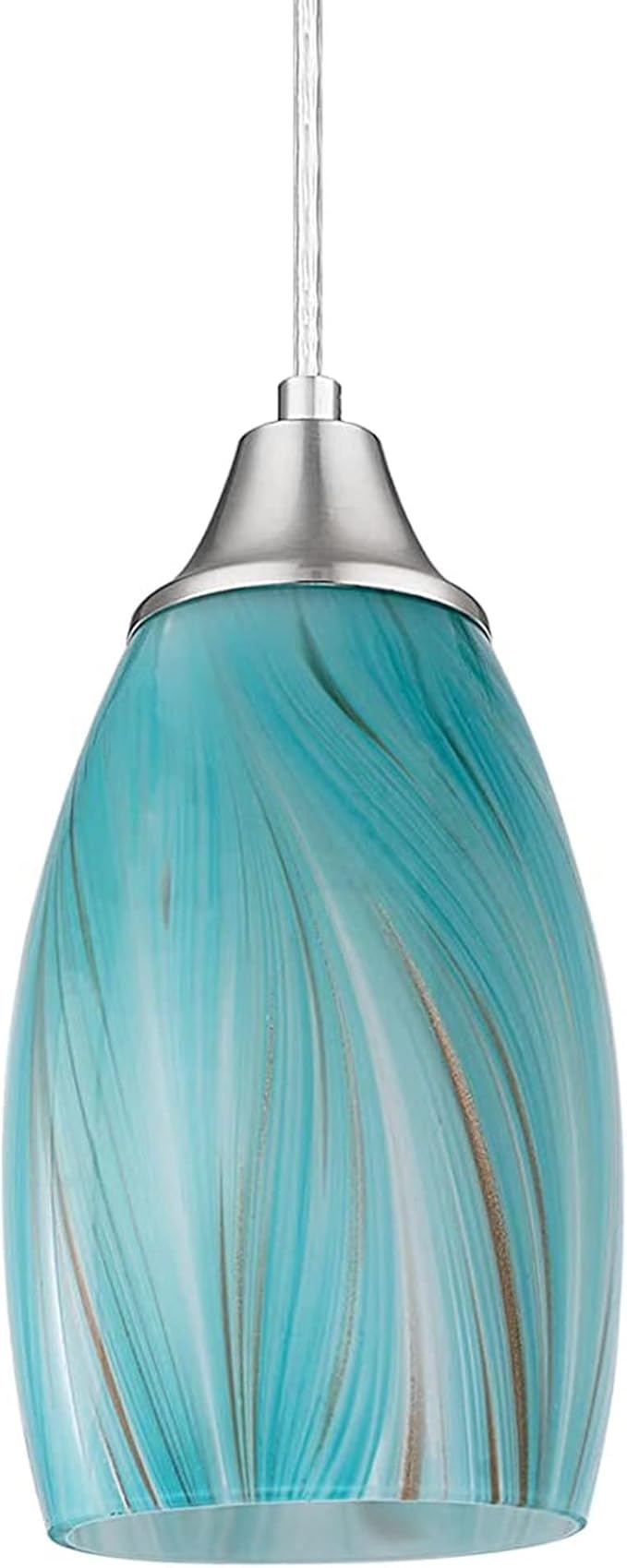 karyfine Mini Glass Pendant Light,Hand-Crafted Art Glass Pendant ...