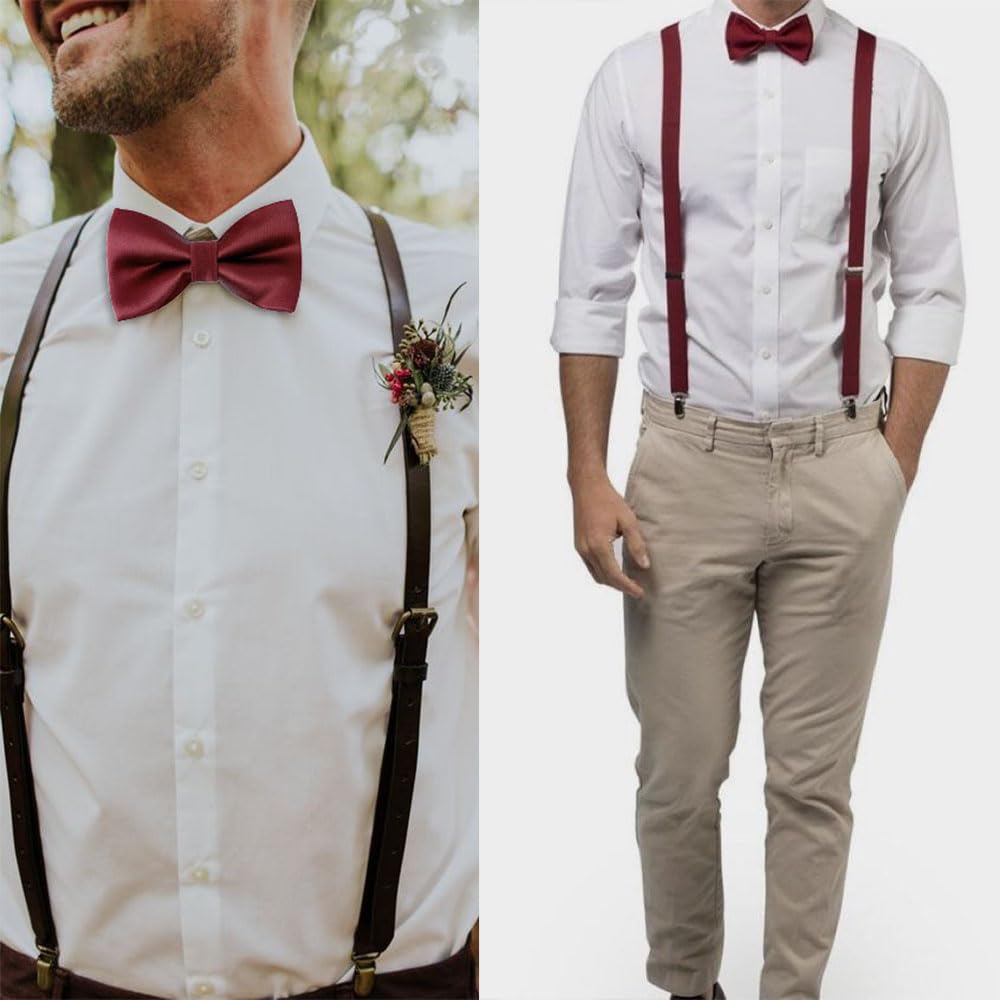 Snapklik.com : WELROG Mens Classic Pre-Tied Bow Ties Adjustable Silk ...