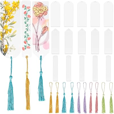 Amazon.com: 60PCS Acrylic Blank Bookmarks,Magicalmai 30PCS Clear ...