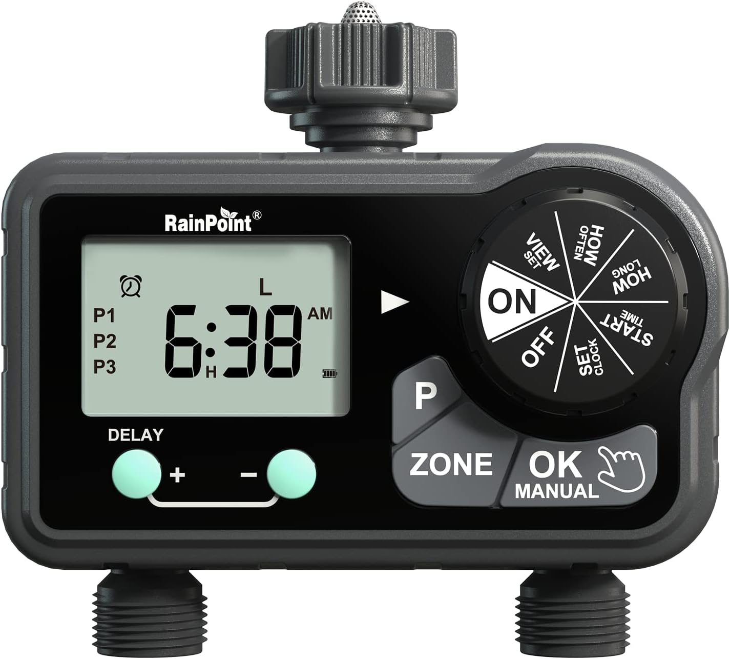 Amazon.com : RAINPOINT Sprinkler Timer with Brass Swivel, Water Timer for Garden Hose ...