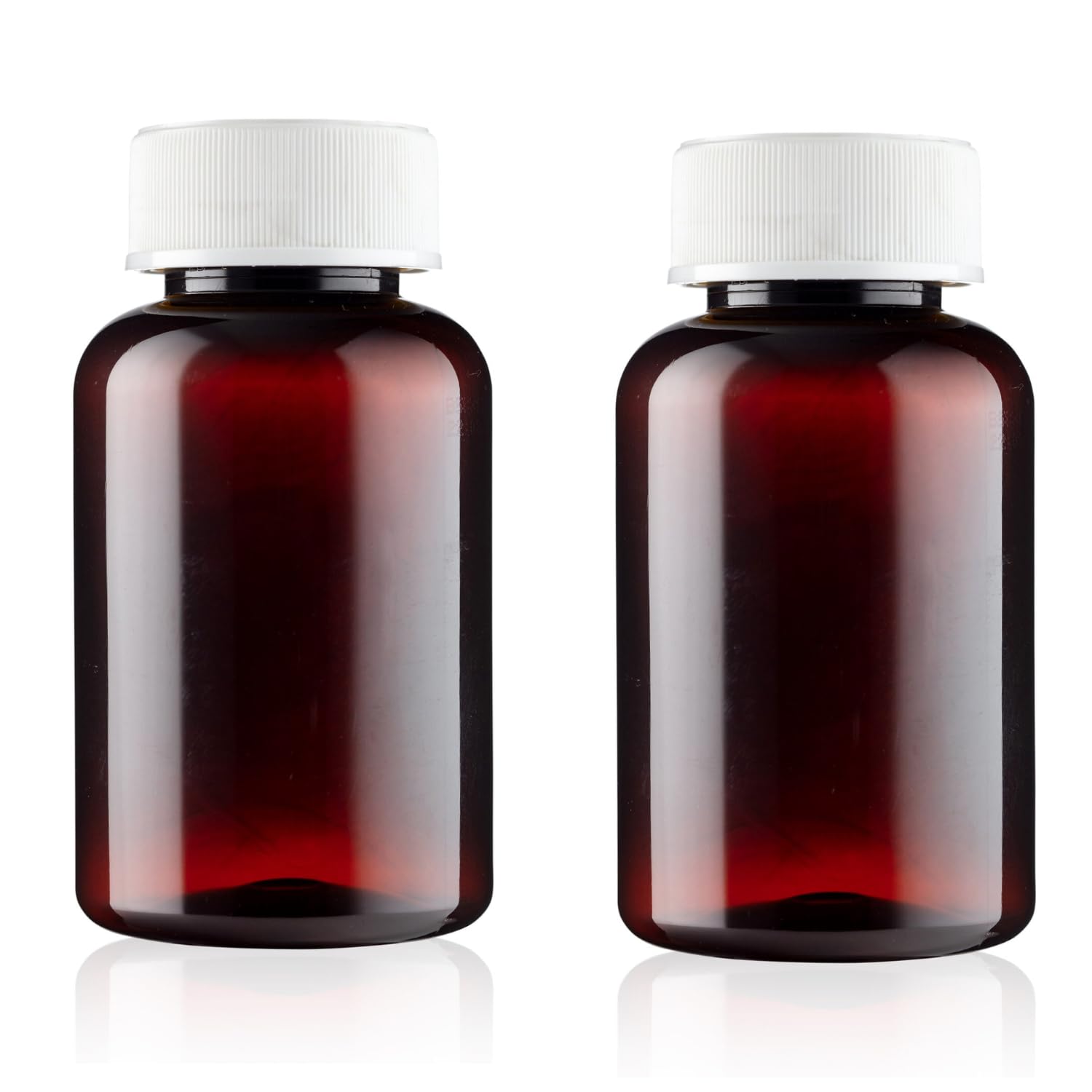 150ml Plastic Medical Pill Pot - 2 x 150ml Small Medicine Bottle with ...