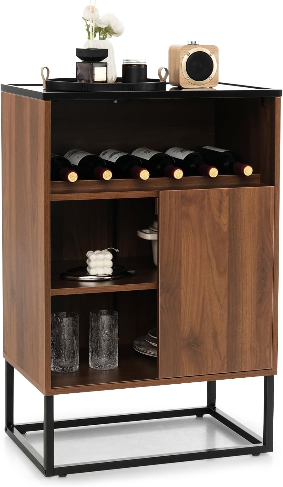 Amazon.com: LOKO Wine Cabinet with Storage, Wine Bar Rack Cabinet with ...