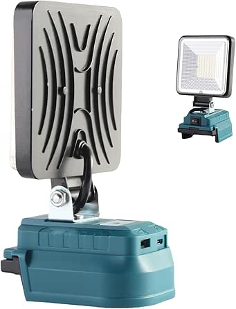 Led Work Light, Cordless Led Flood Light, Compact Lamp with USB and ...