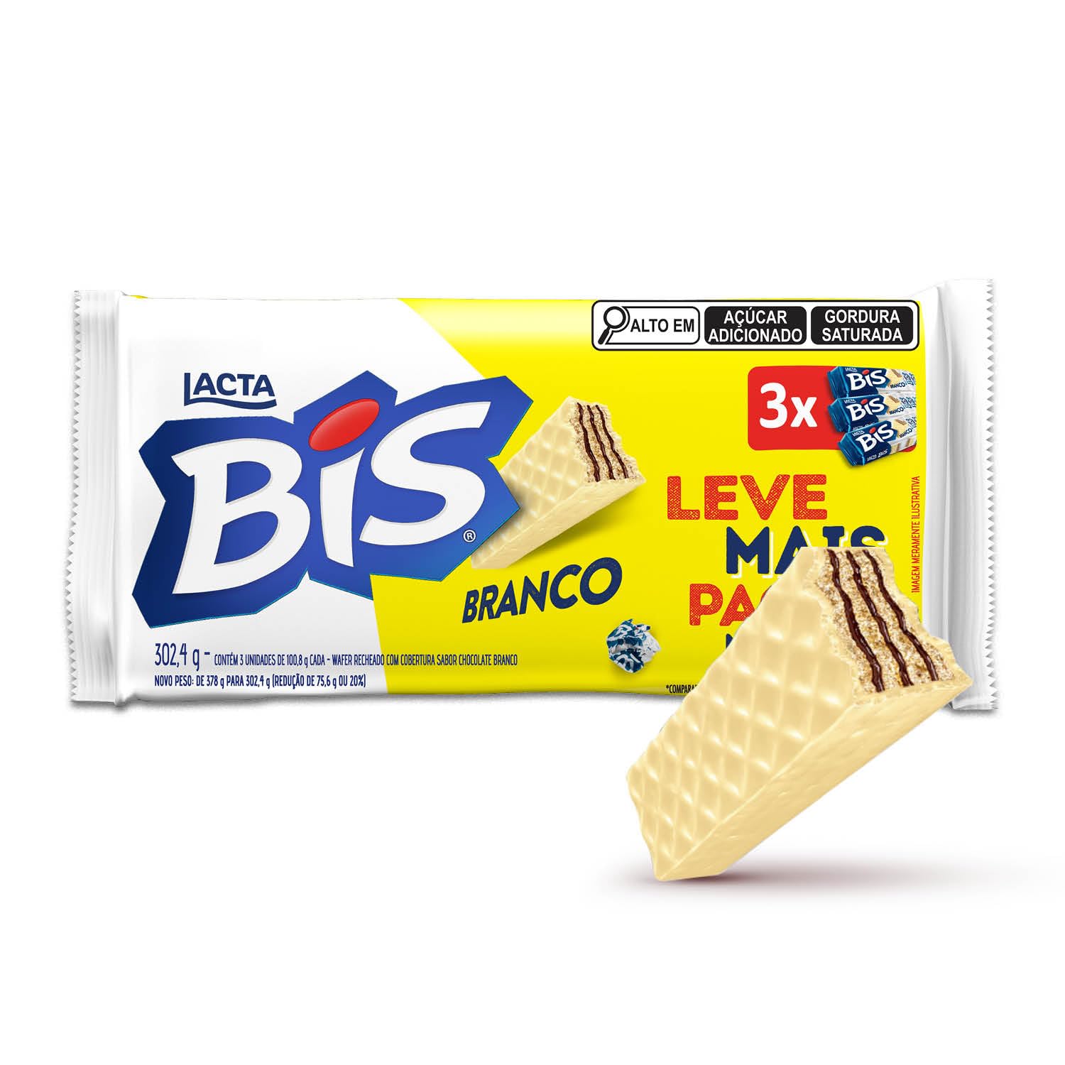 Bis Branco - Kit com 3 unidades de 100,8g : Amazon.com.br: Alimentos e Bebidas