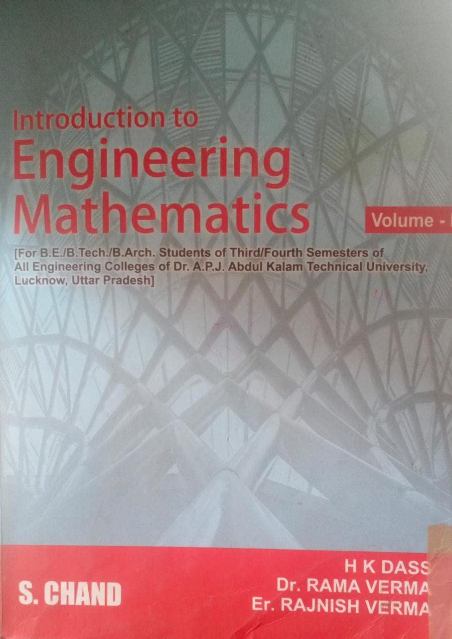 Introduction To Engineering Mathematics Vol 3 By HK Dass (S) : HK Das ...