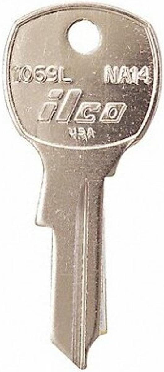 Key Blank, Brass, Type NA14, 4 Pin, PK10 - Door Lock Replacement Parts ...