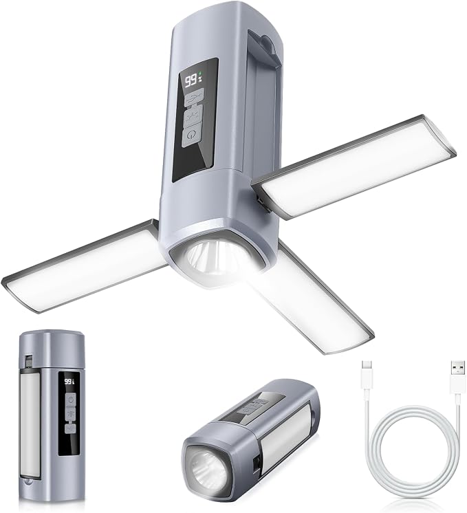 Linterna Led Recargable, Lámpara Linterna Portátil 3000 Lúmenes, 7 ...