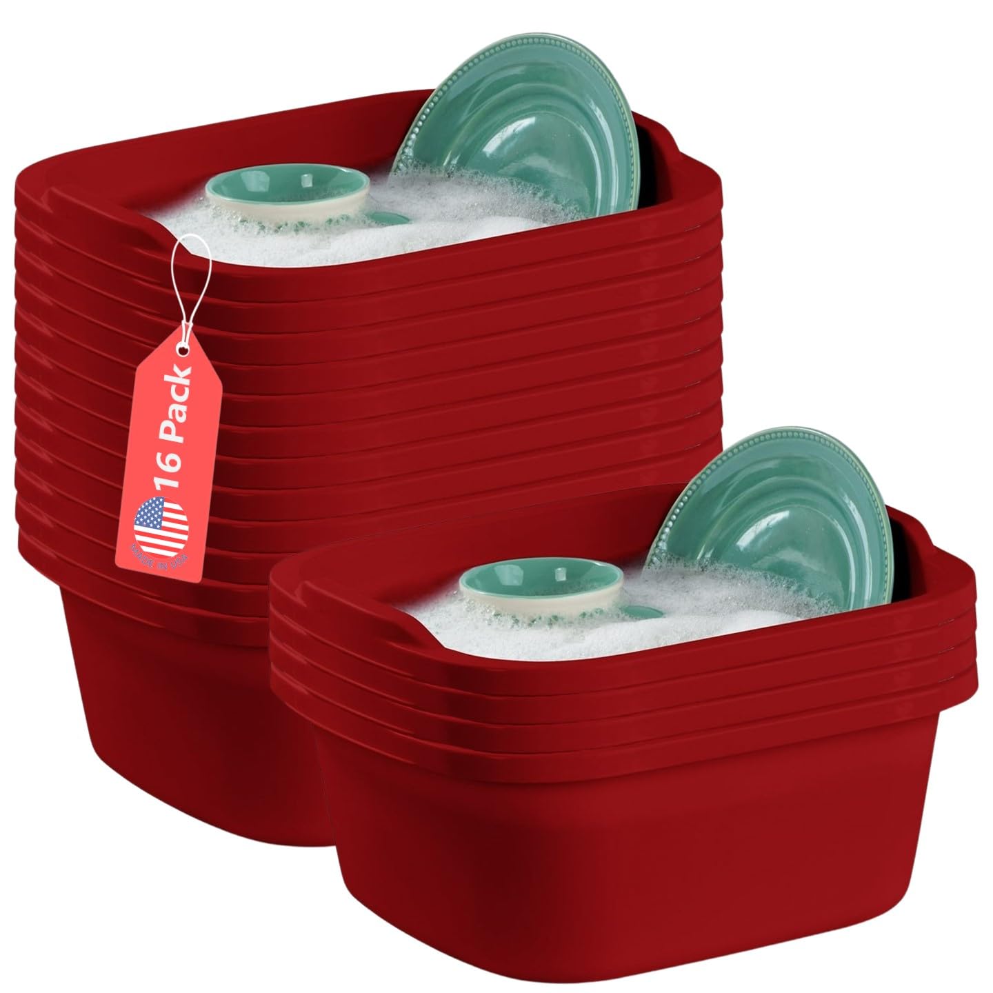 Amazon.com: Dish Pans for Kitchen Sink, Plastic Tub Dishpan Wash Basin ...