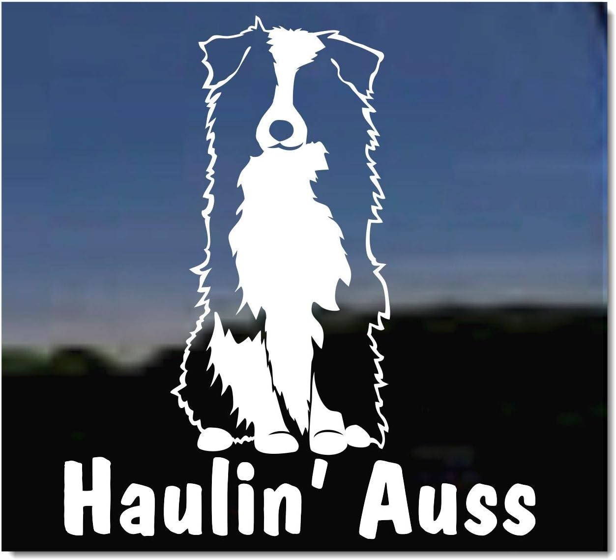 Amazon.com: Haulin' Auss | NickerStickers® Australian Shepherd Aussie ...