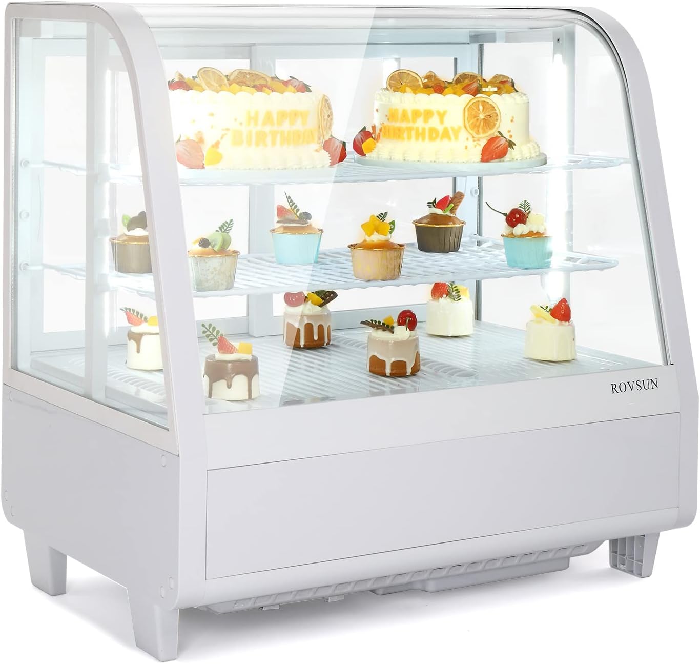 Amazon.com: ROVSUN Refrigerated Display Case 3.5 Cu.Ft. Countertop ...