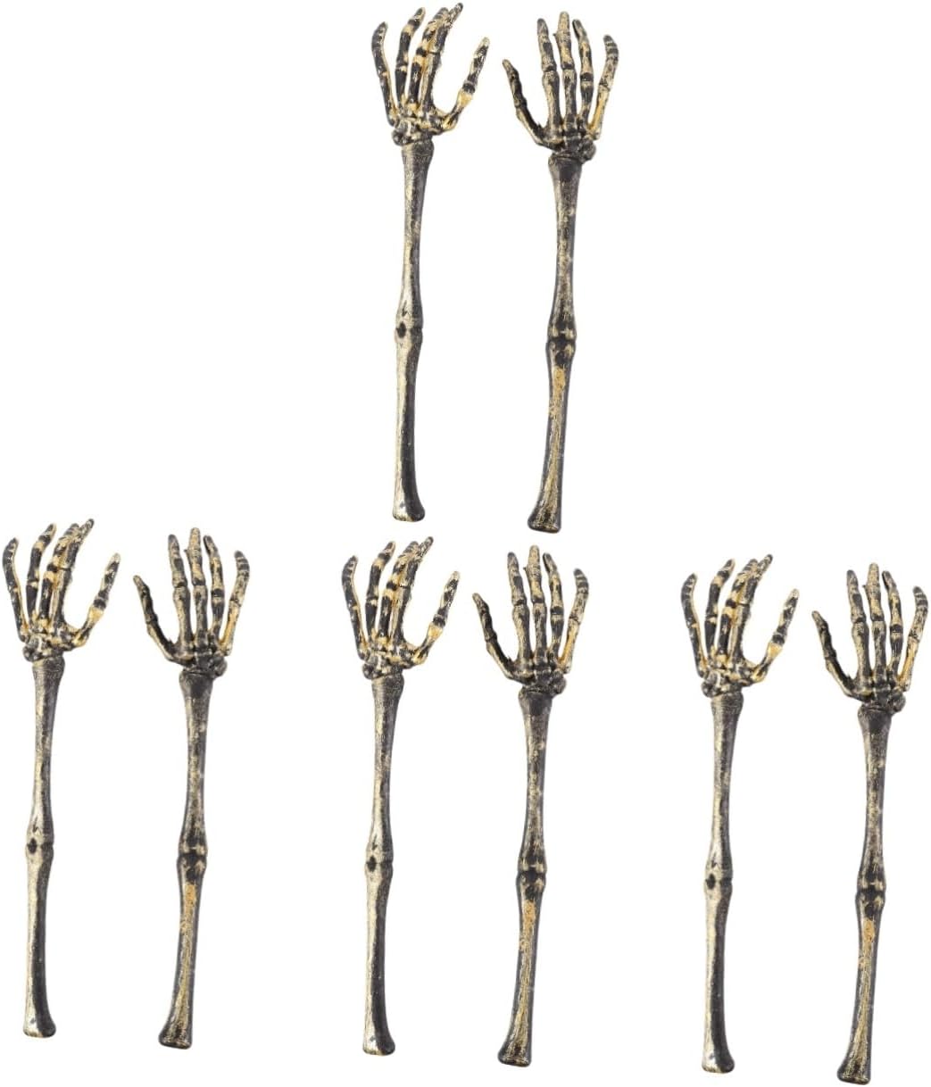 Kisangel 4pairs Halloween Outdoor Decorations Scary Skeleton Hand ...