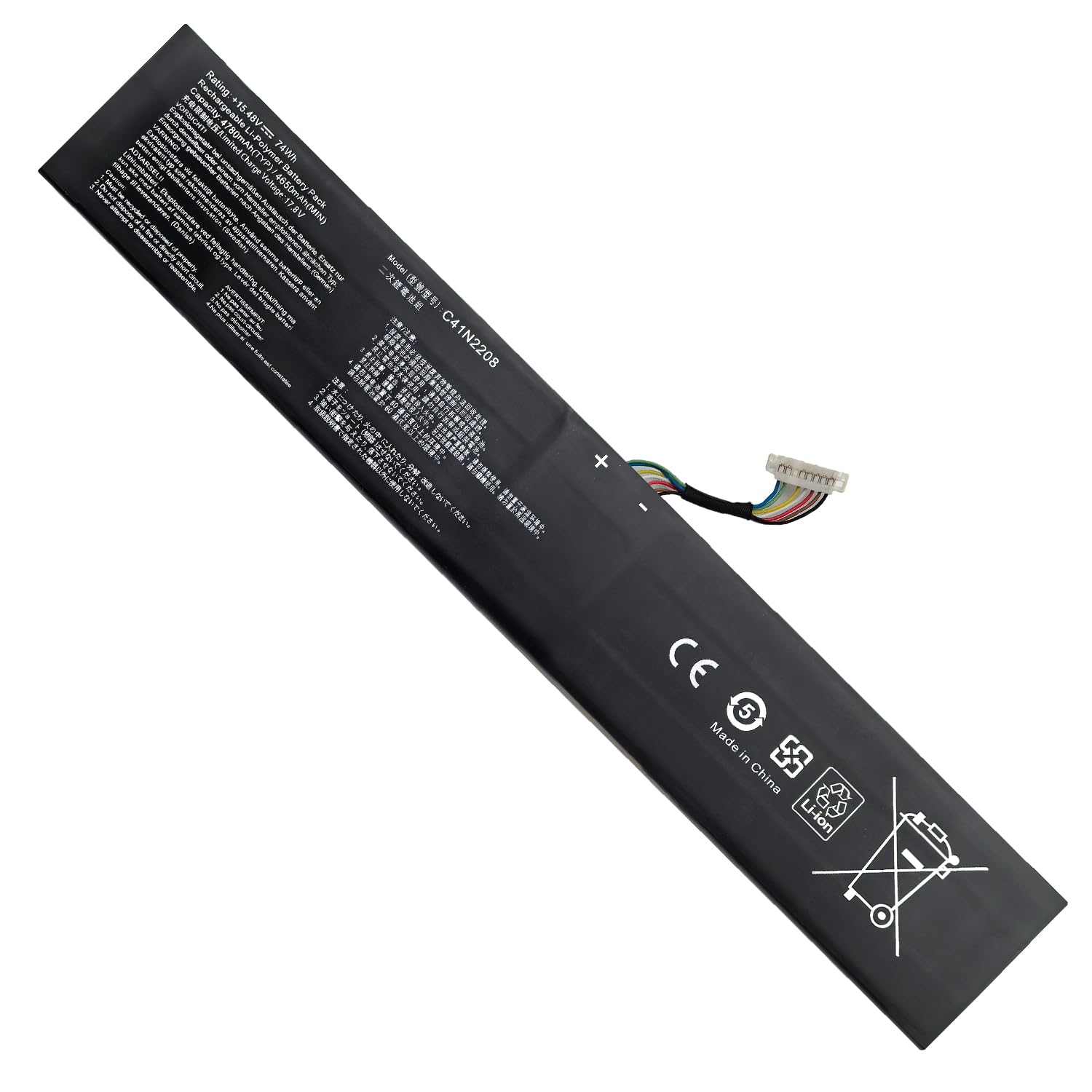XITAIAN 15.48V 74Wh 4780mAh C41N2208 Replacement Gaming Console Battery ...