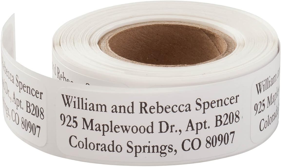 Amazon.com: Personalized Bold and Centered Address Labels 200, White ...