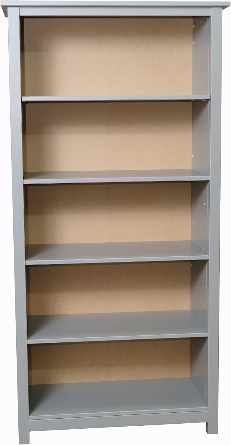 Amazon.com: Solid Pine Wood Bookcase Shelf (Gray), Grey (BC003) : Home ...
