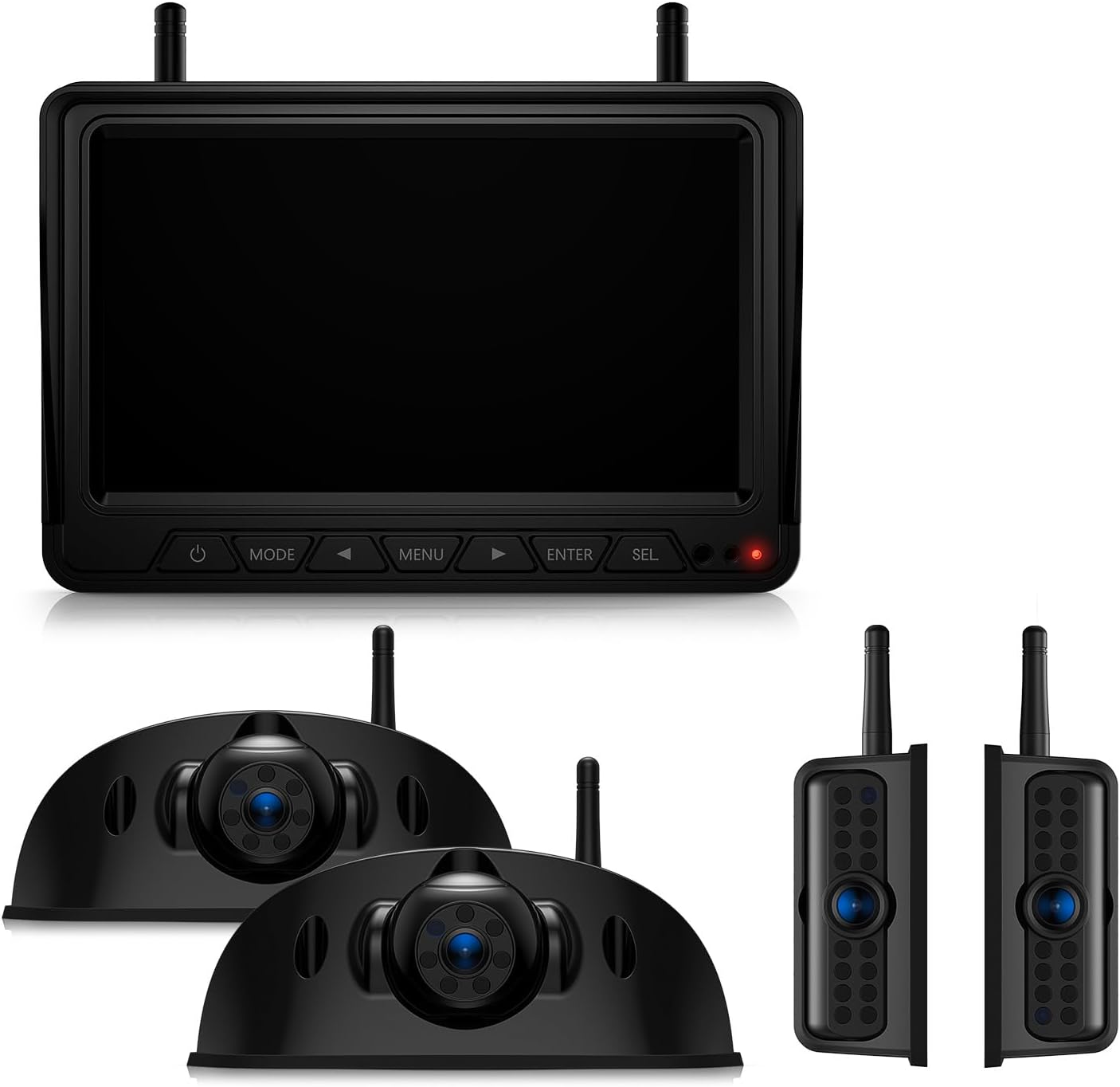 Amazon.com: Fookoo HD 4 Cameras Wireless RV Backup System, 7" Split ...