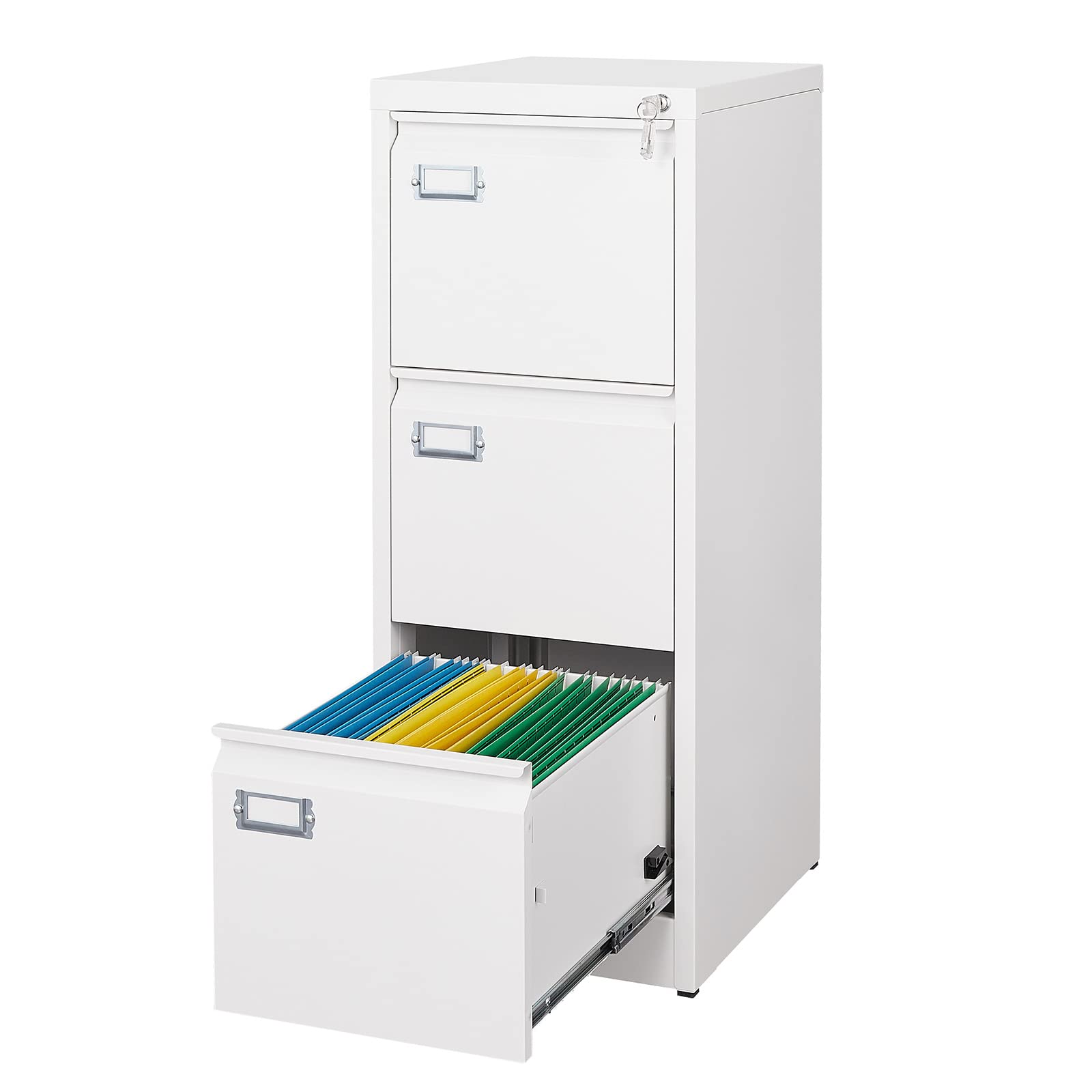 Amazon.com: AFAIF 3 Drawer File Cabinet with Lock, Filing Cabinets for ...