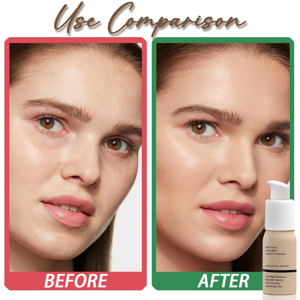 Face Foundation, Full Coverage Foundation, Liquid Foundation Soft Matte ...