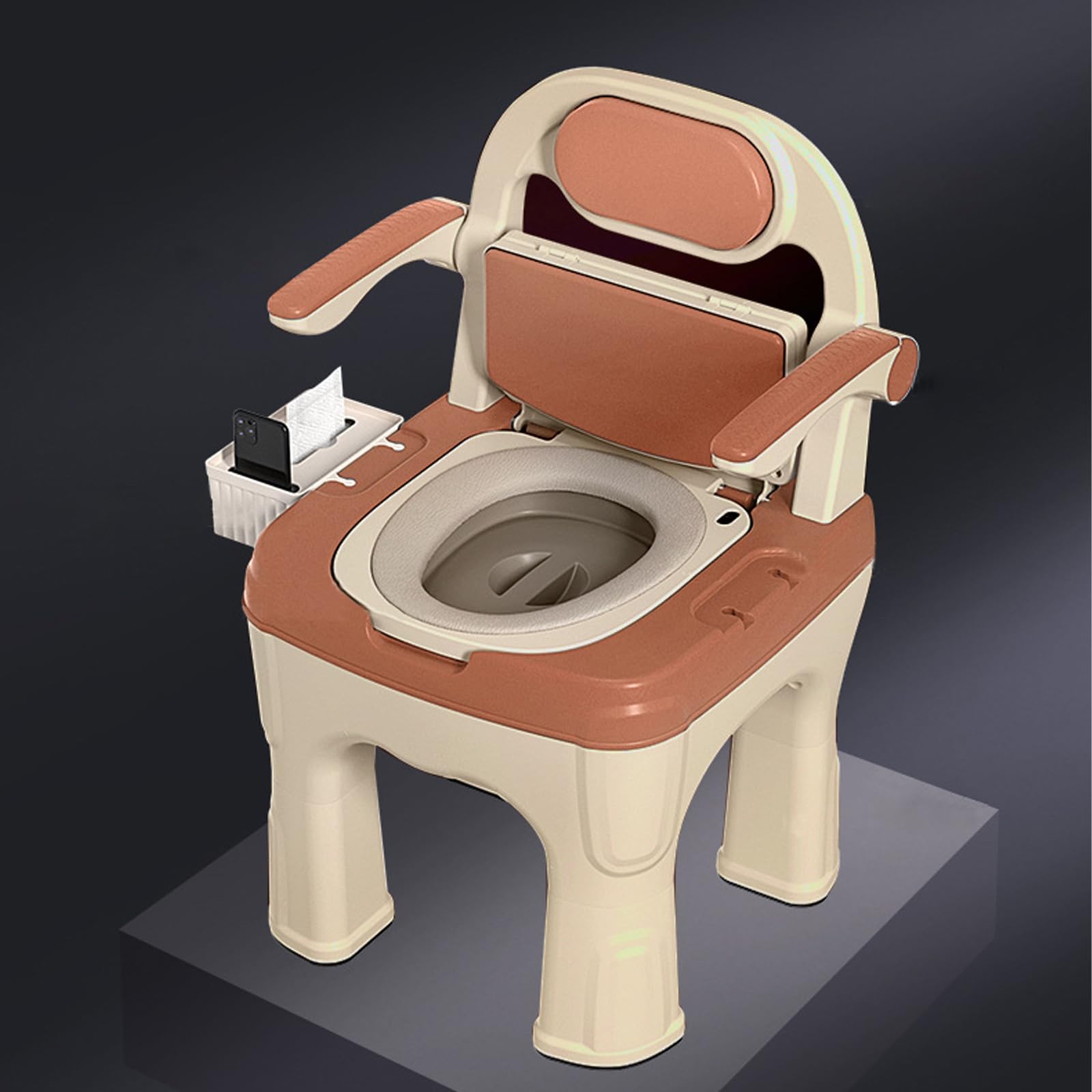 Commode Toilet Chair Drop Arm Bedside Commodes With Padded Seat And ...