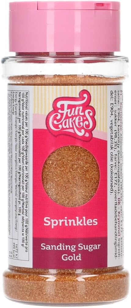 FunCakes Sanding Sugar Gold, Excellent Taste, Great for Decorating ...