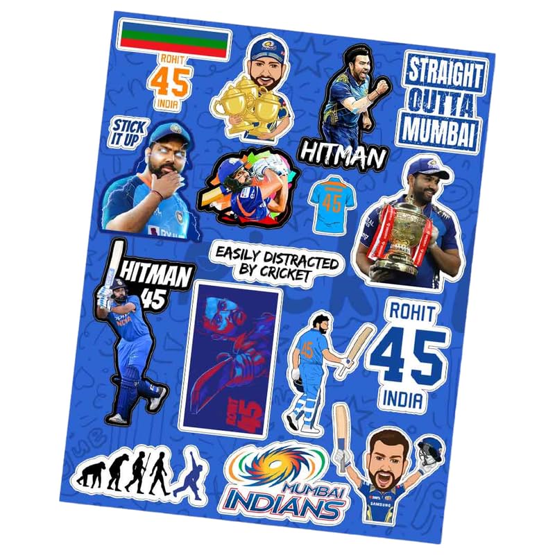 STICK IT UP Premium Vinyl Self Adhesive, Reusable, Stylish Rohit Sharma ...