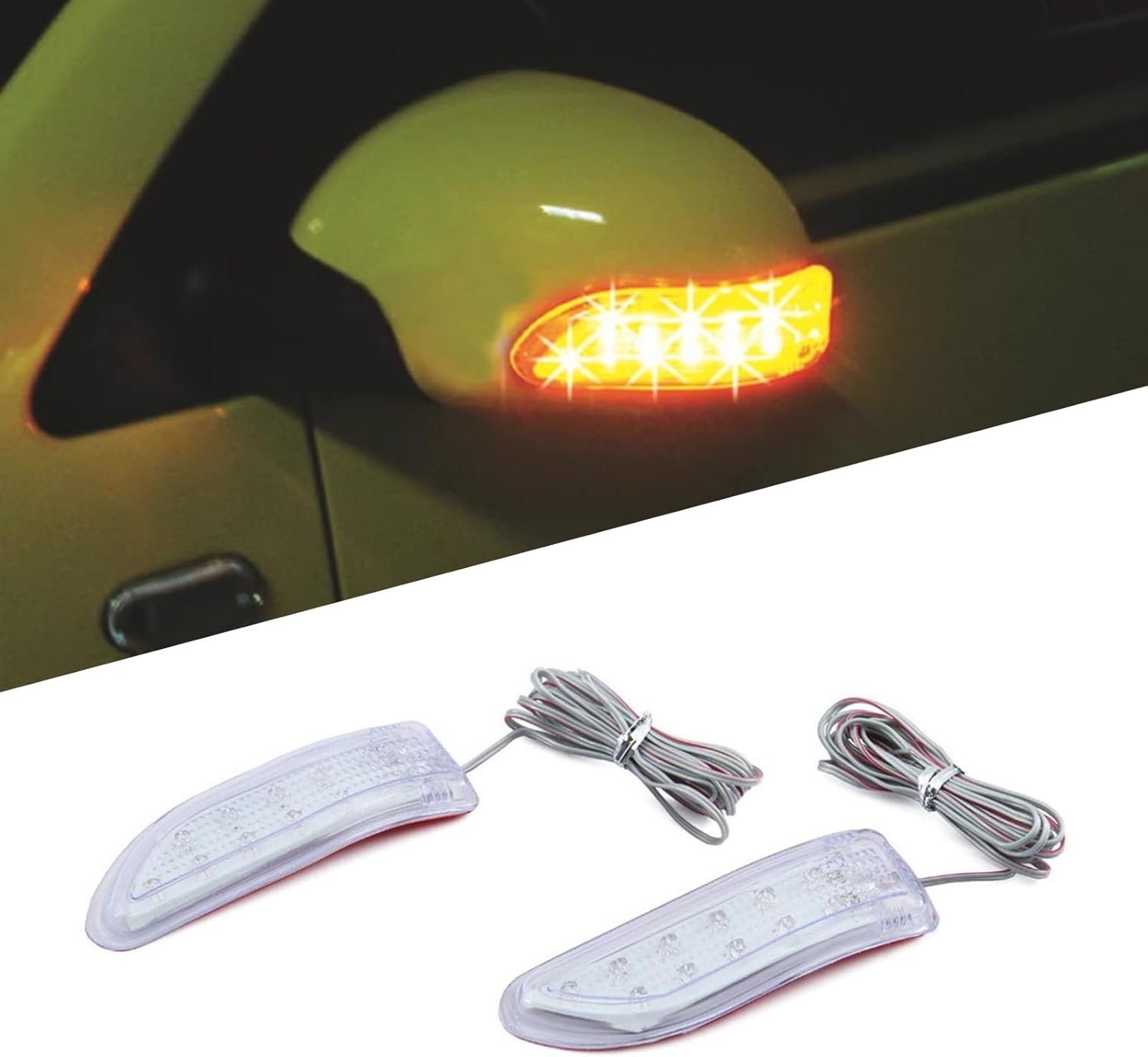 Amazon.com: Dewkou Pack-2 Side Mirror Turn Signal Lamp, Anti-collision ...