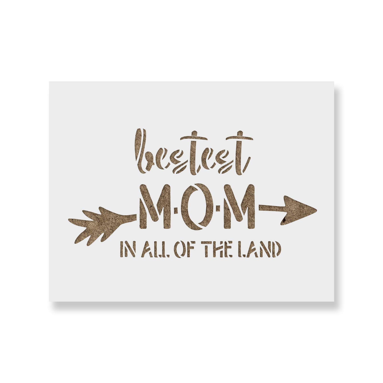 Amazon.com: Bestest Mom Stencil - Mothers Day Craft, Mom Stencil Art ...