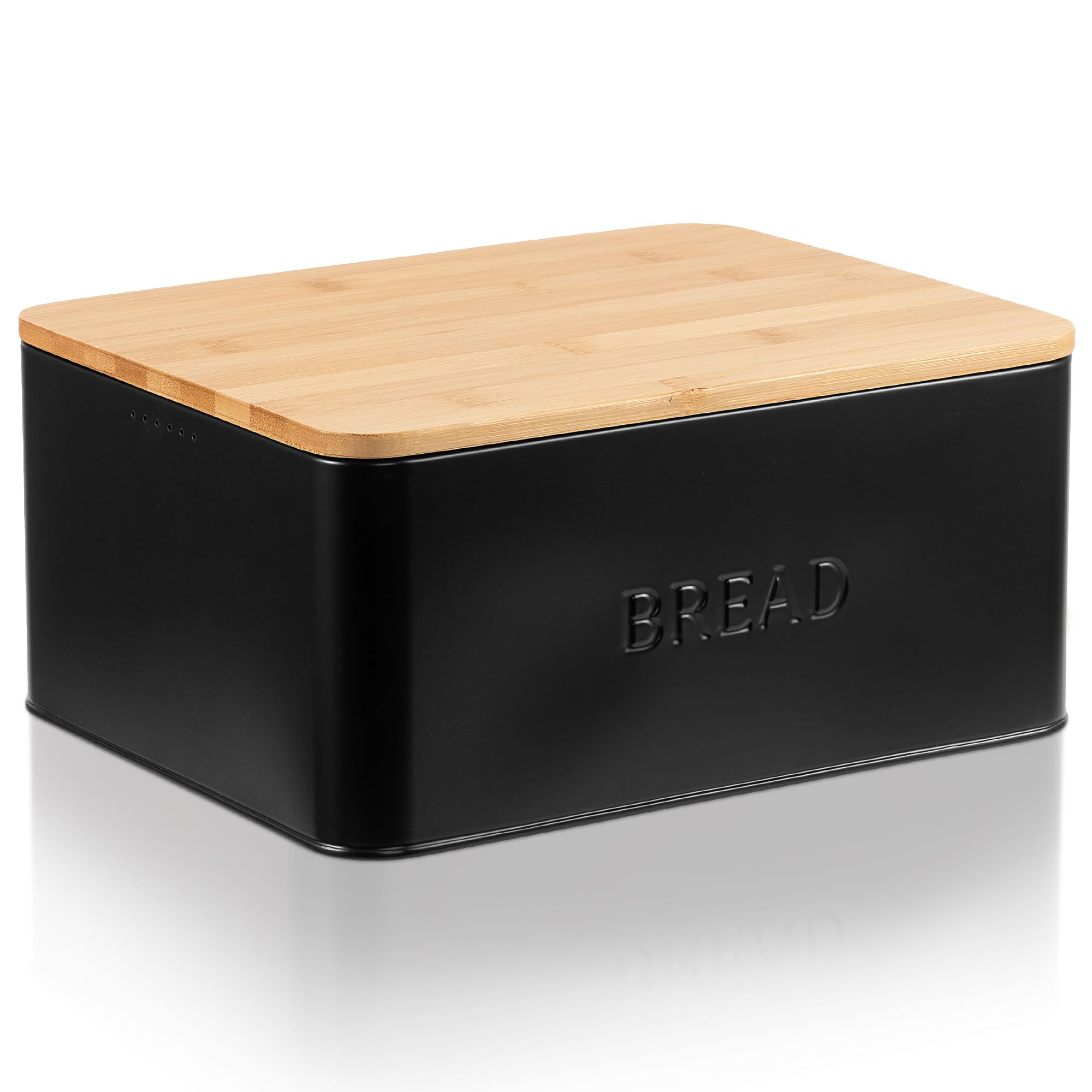 Amazon.com: ZICOTO Beautiful Bread Box With Wooden Lid For Your Kitchen ...