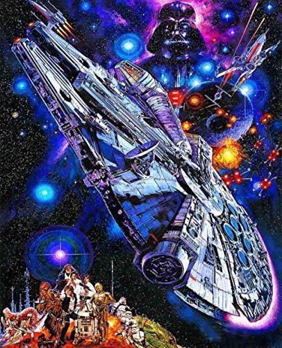 DIY 5D Colorful Star Wars Diamond Painting by Number Kit,Crystal ...