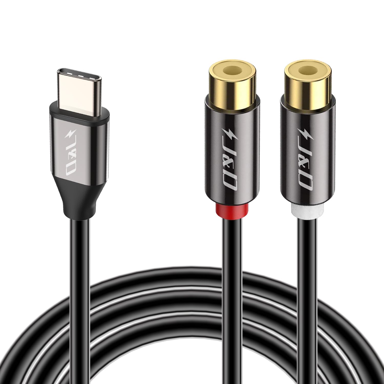 Amazon.com: J&D USB C to RCA Stereo Cable, Type C to 2 RCA Female Y ...