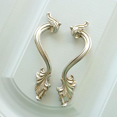 Pastlla Leaf Shape Drawer Pull Handle, Vintage Gold Leaf Dresser Pull ...